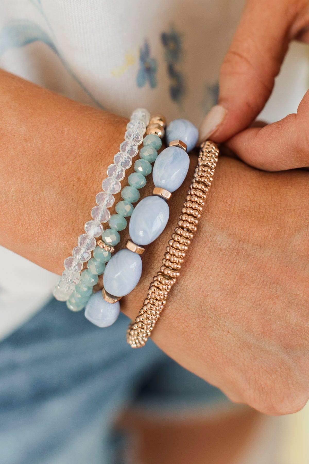 Color Me Impressed Bracelet Set- Light Blue – The Pulse Boutique