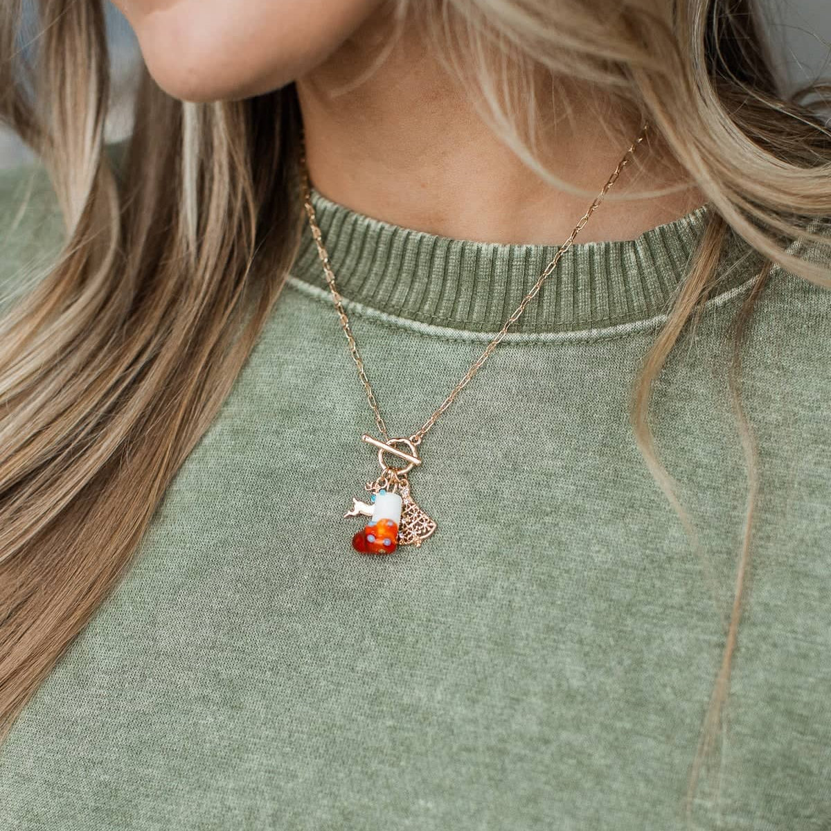 Feeling Jolly Christmas Charms Necklace- Gold – The Pulse Boutique