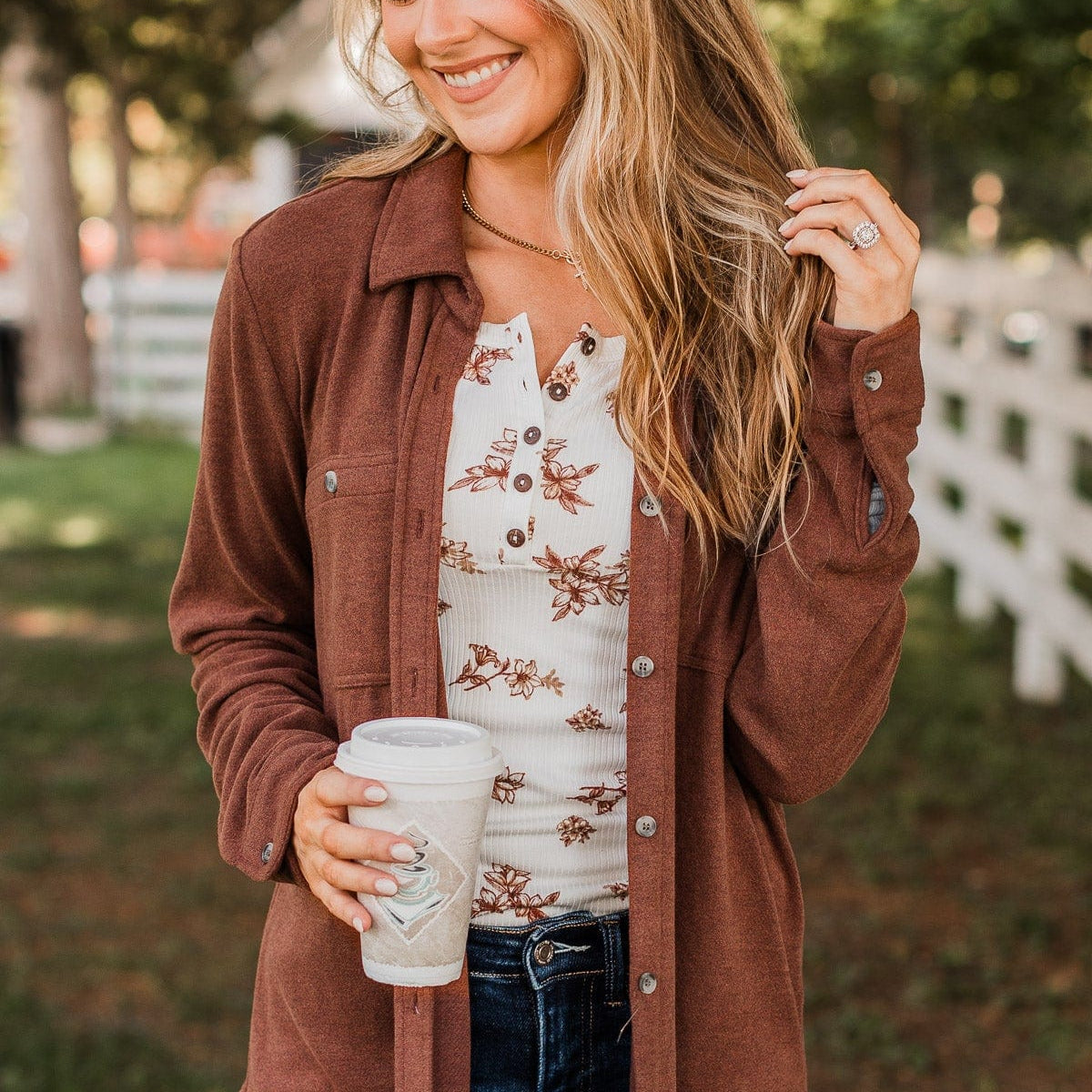 Thread & Supply Free Falling Shirt Jacket- Cognac – The Pulse Boutique