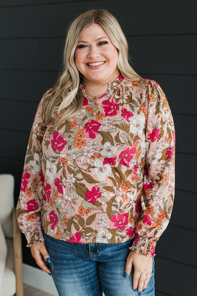 Captivate Your Heart Floral Blouse- Dusty Blush – The Pulse Boutique