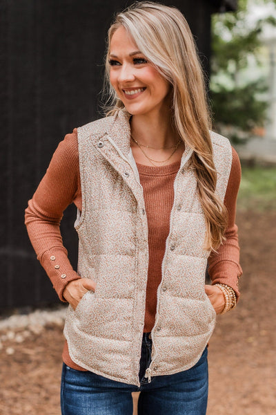 Favorite Of All Floral Puffer Vest- Cream – The Pulse Boutique