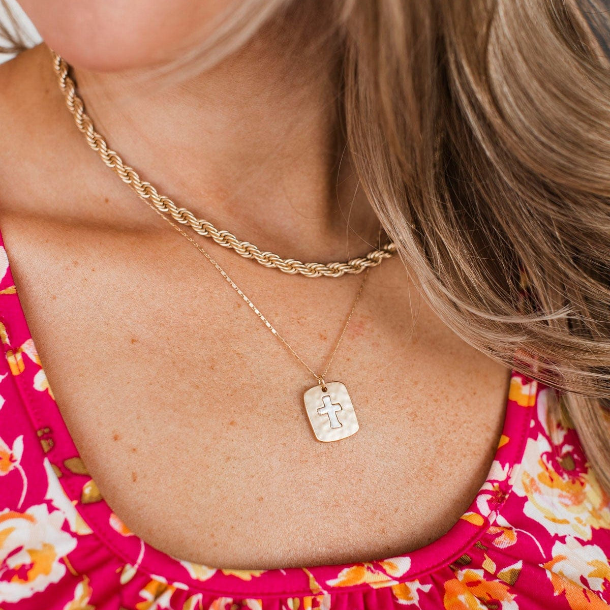 Grace-Filled Life Cross Necklace- Gold – The Pulse Boutique