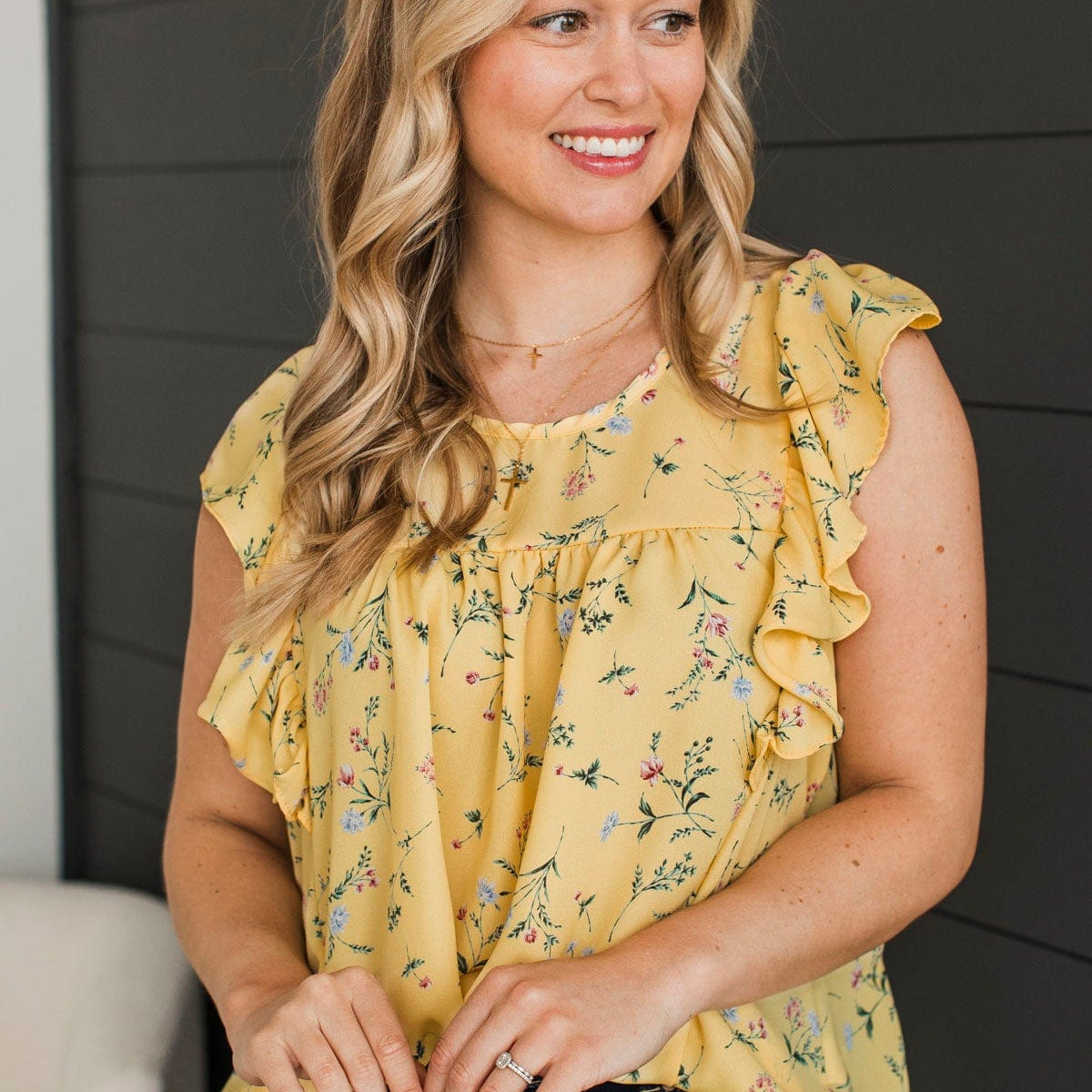 Sweetest Success Floral Top- Yellow – The Pulse Boutique