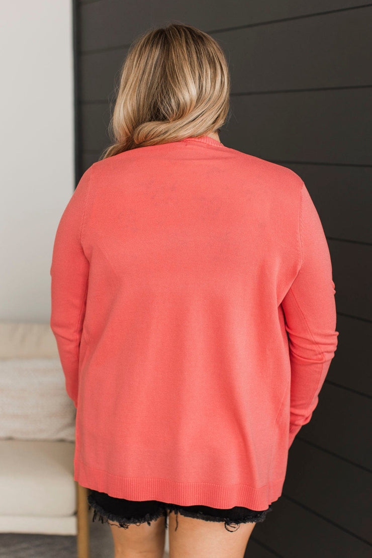 Many Reasons Lightweight Cardigan- Coral – The Pulse Boutique