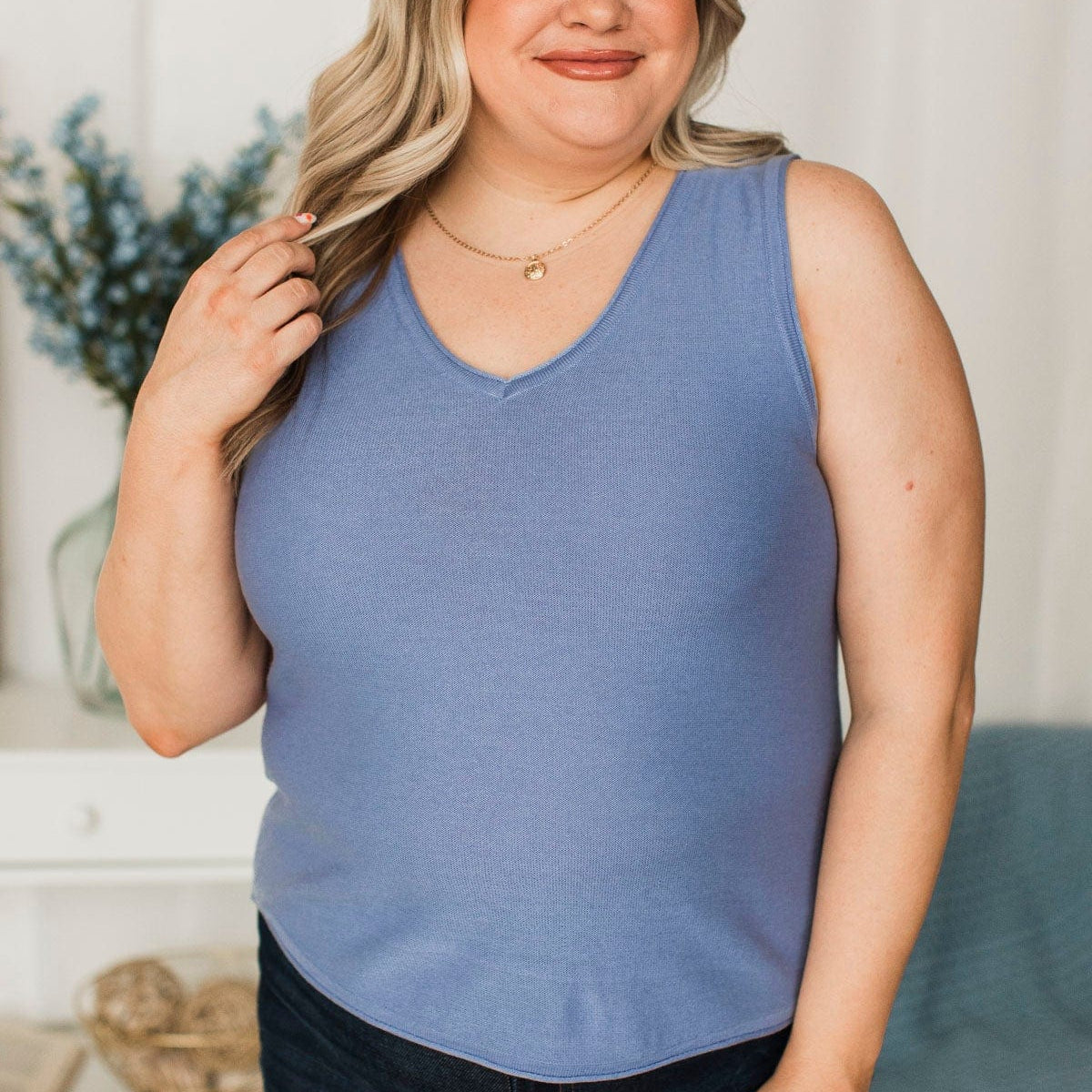 Strings Of Destiny Knit Tank Top- Periwinkle – The Pulse Boutique