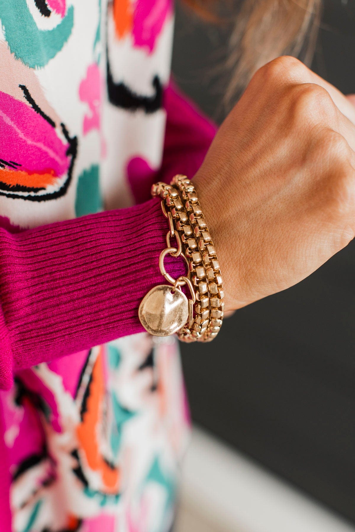 Set The Scene Chain Bracelet- Gold – The Pulse Boutique