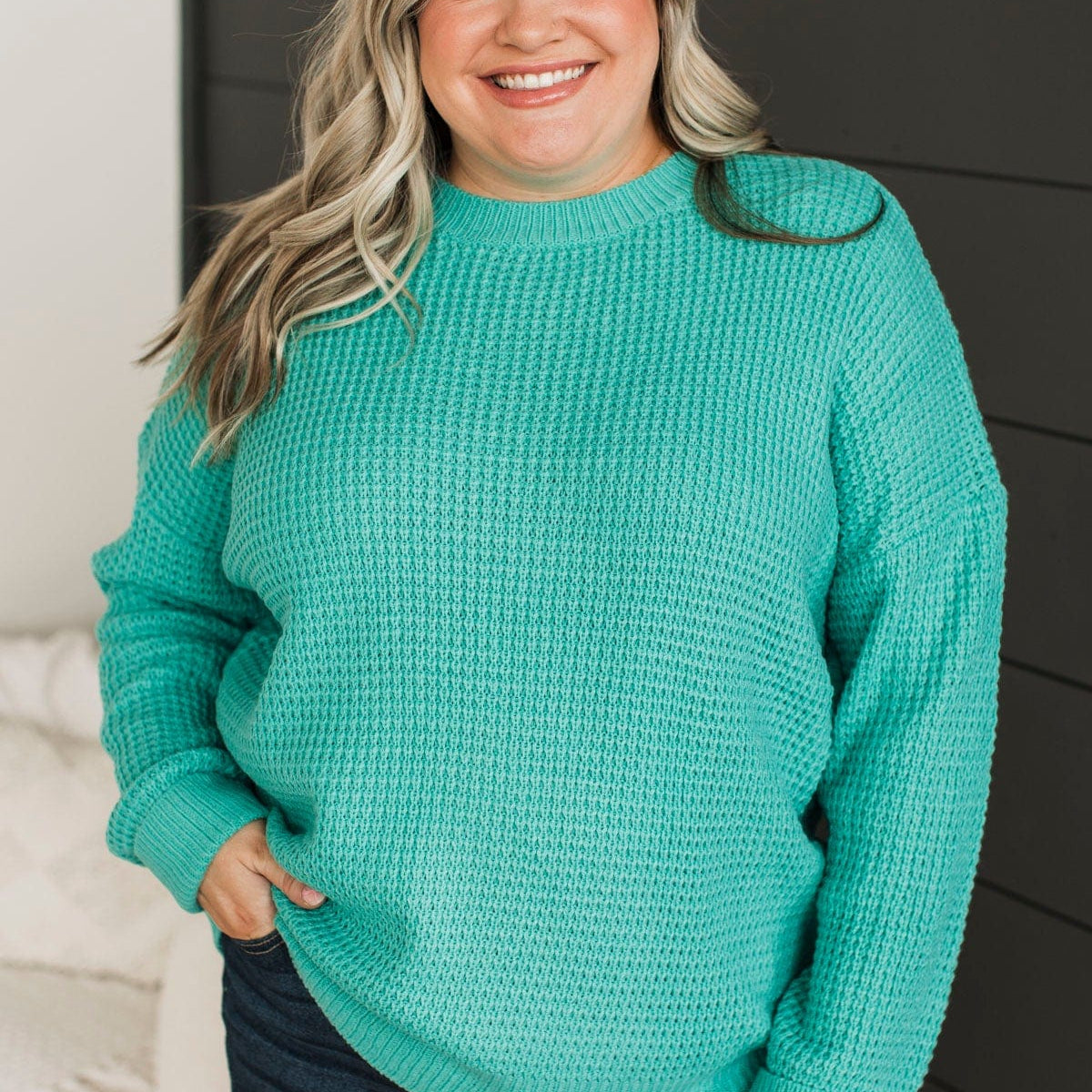Captivating In Color Knit Sweater- Dark Mint – The Pulse Boutique