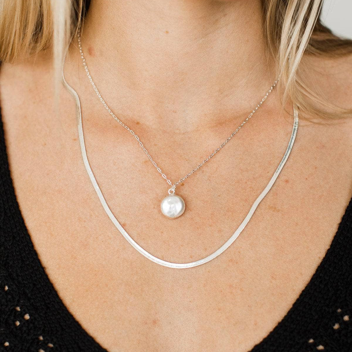 Authentic Charm 2-Tier Pendant Necklace- Silver – The Pulse Boutique