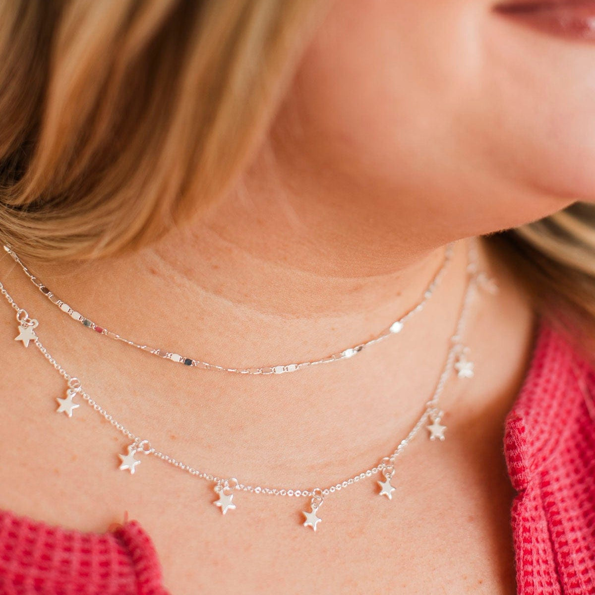 Brightest Stars 2-Tier Necklace- Silver – The Pulse Boutique