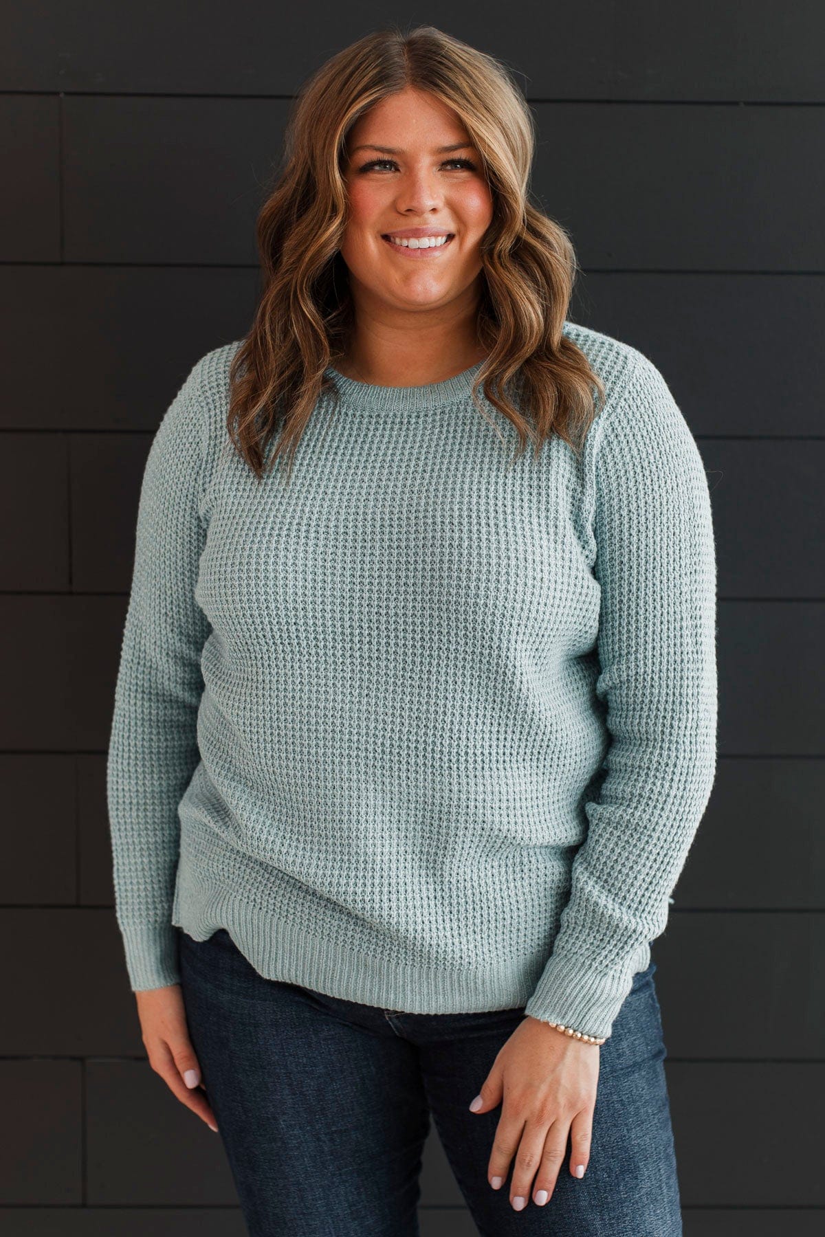Absolutely Amazing Knit Sweater- Light Blue – The Pulse Boutique