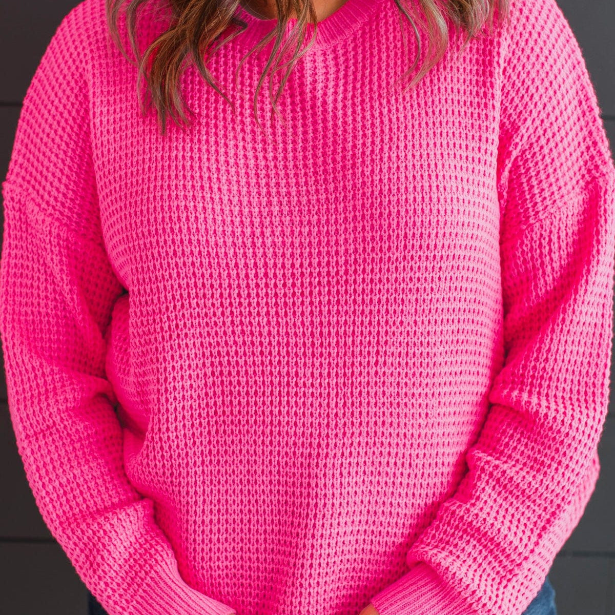 Captivating In Color Knit Sweater- Neon Pink – The Pulse Boutique