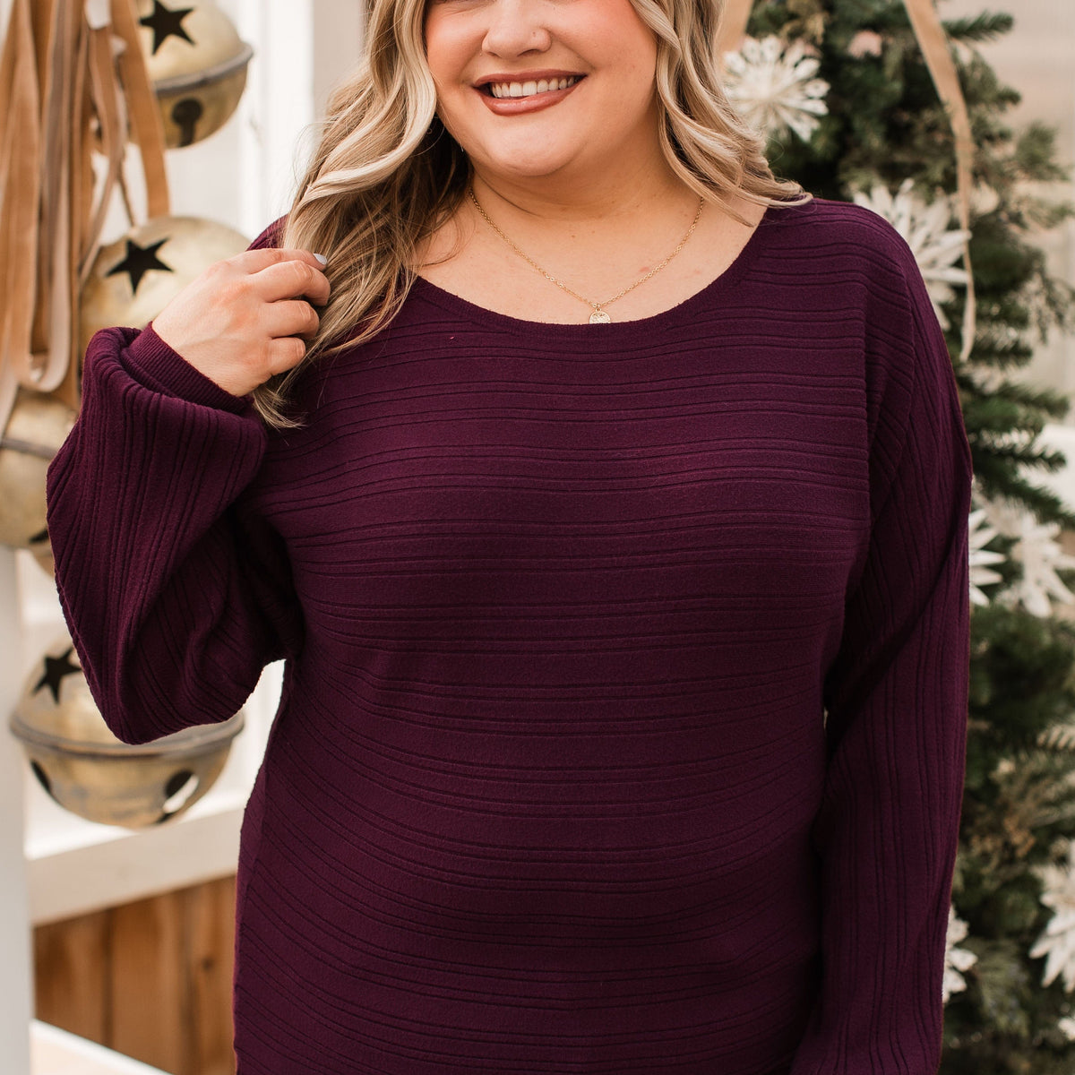 Make It Matter Knit Sweater- Dark Wine – The Pulse Boutique