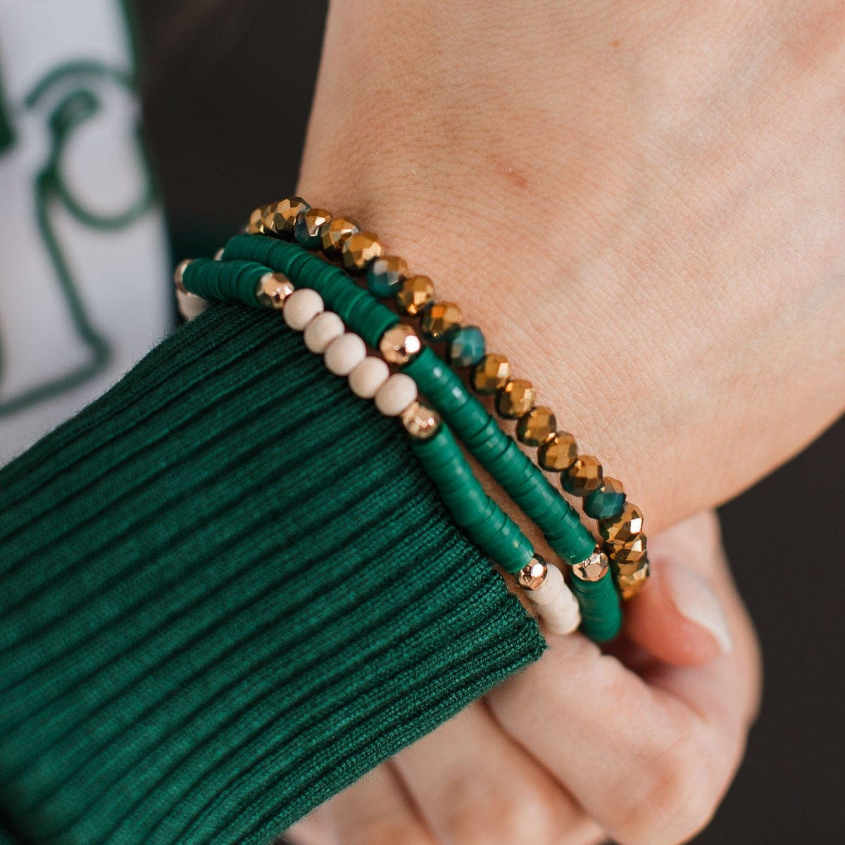 Feeling Lucky Bracelet Set- Green – The Pulse Boutique