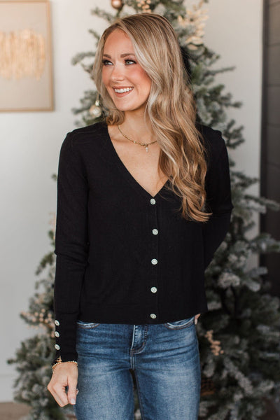 Glamorous Looks Button Cardigan- Black – The Pulse Boutique