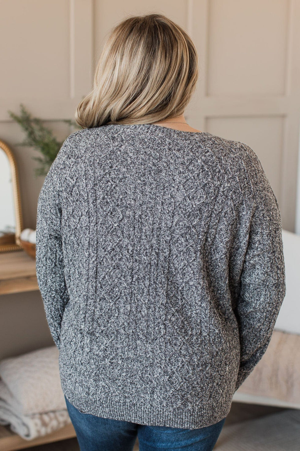 Brings Me Joy Knit Sweater- Grey – The Pulse Boutique