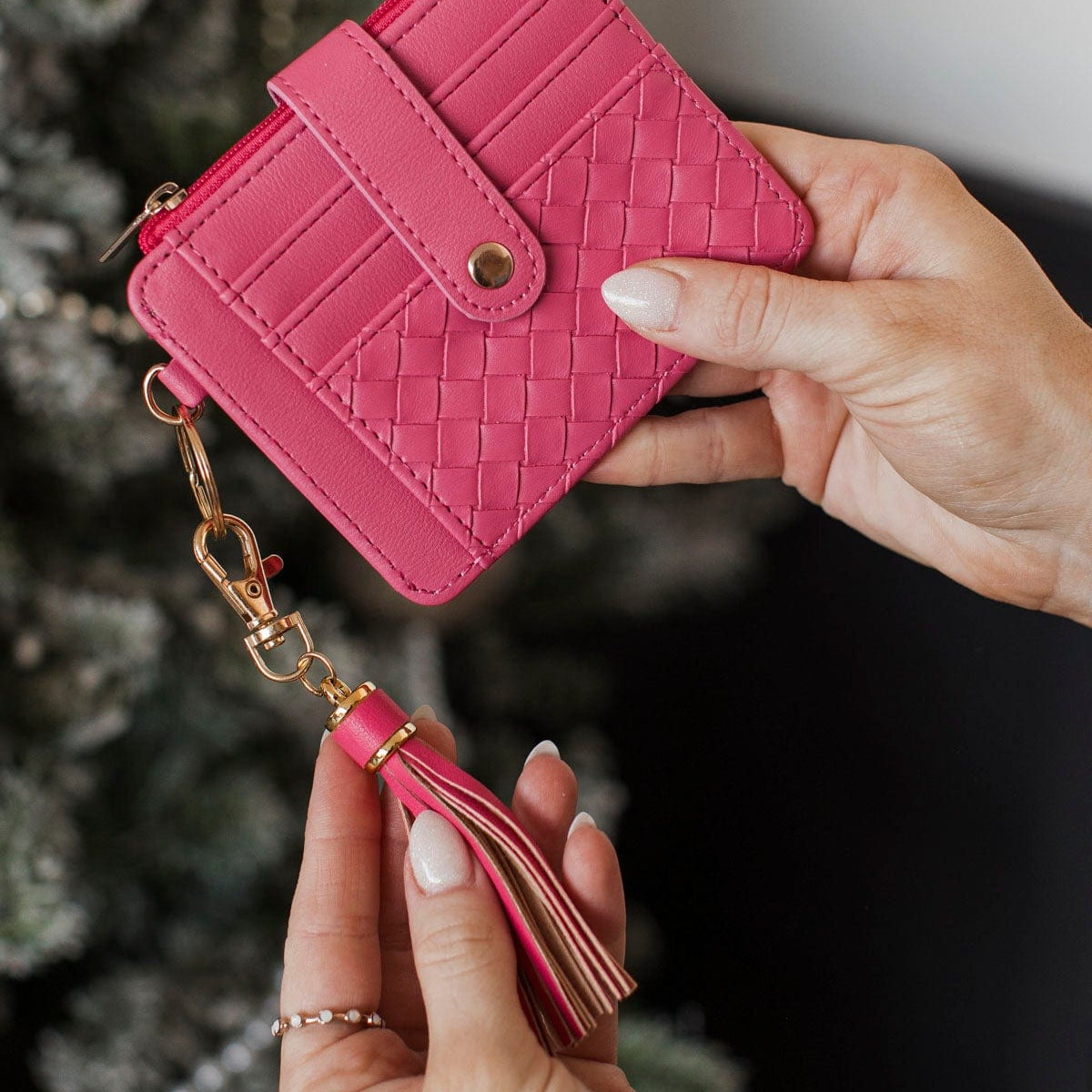 Thriving In Life Tassel Wallet- Hot Pink – The Pulse Boutique