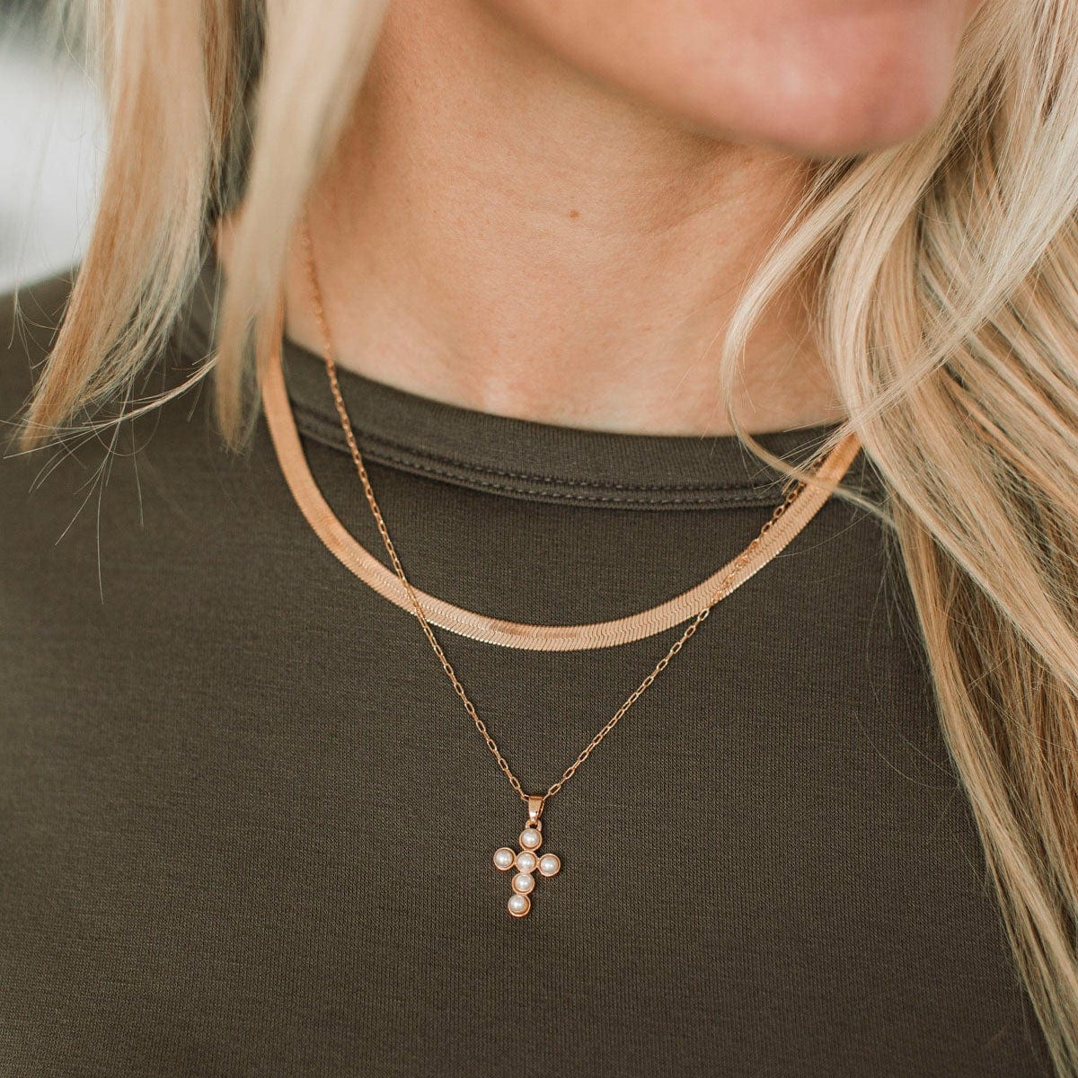 Sweet As Heaven 2-Tier Cross Necklace- Gold – The Pulse Boutique