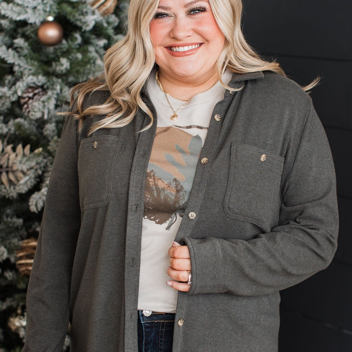 Thread & Supply Free Falling Shirt Jacket- Dark Grey – The Pulse Boutique