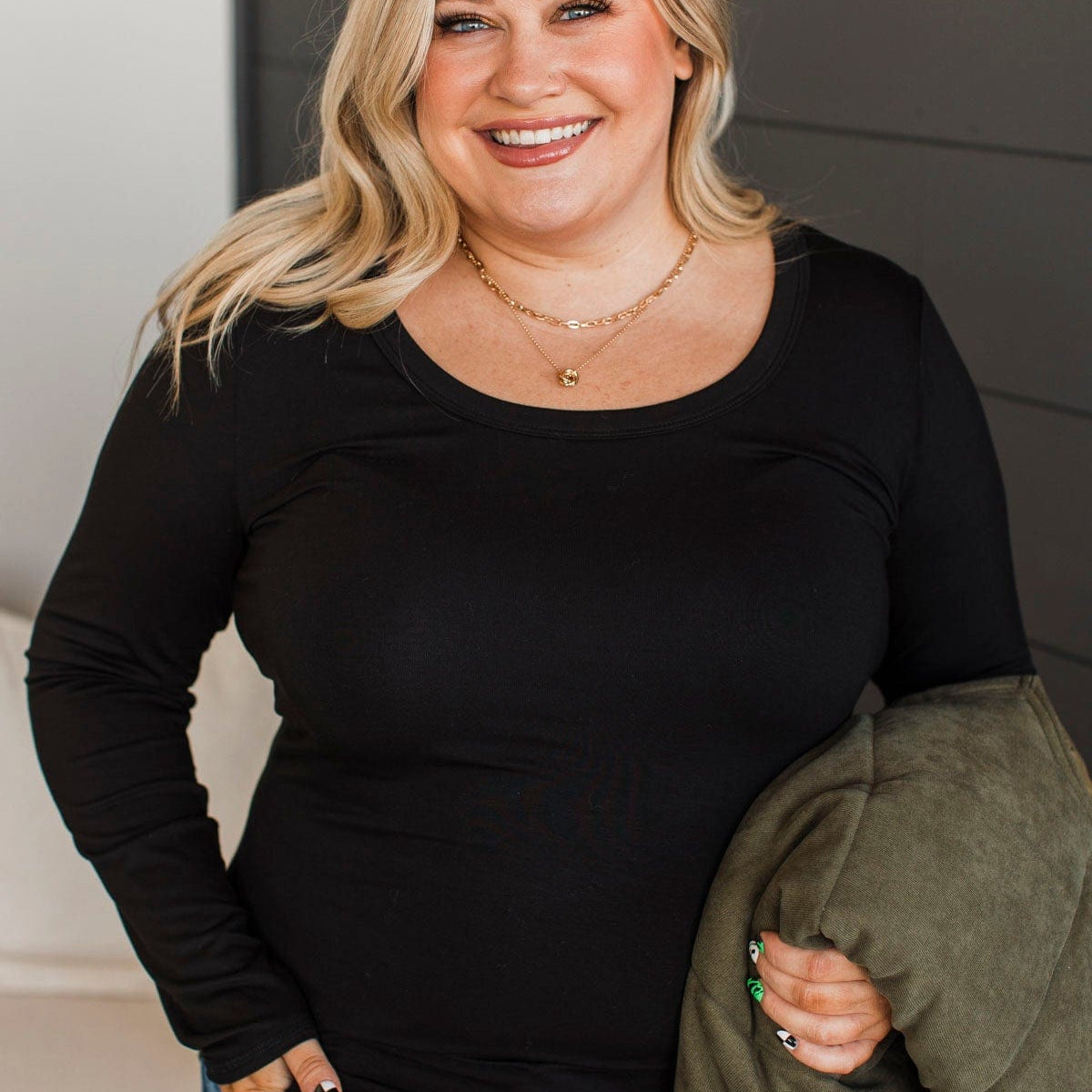Genuine Connections Long Sleeve Top- Black – The Pulse Boutique