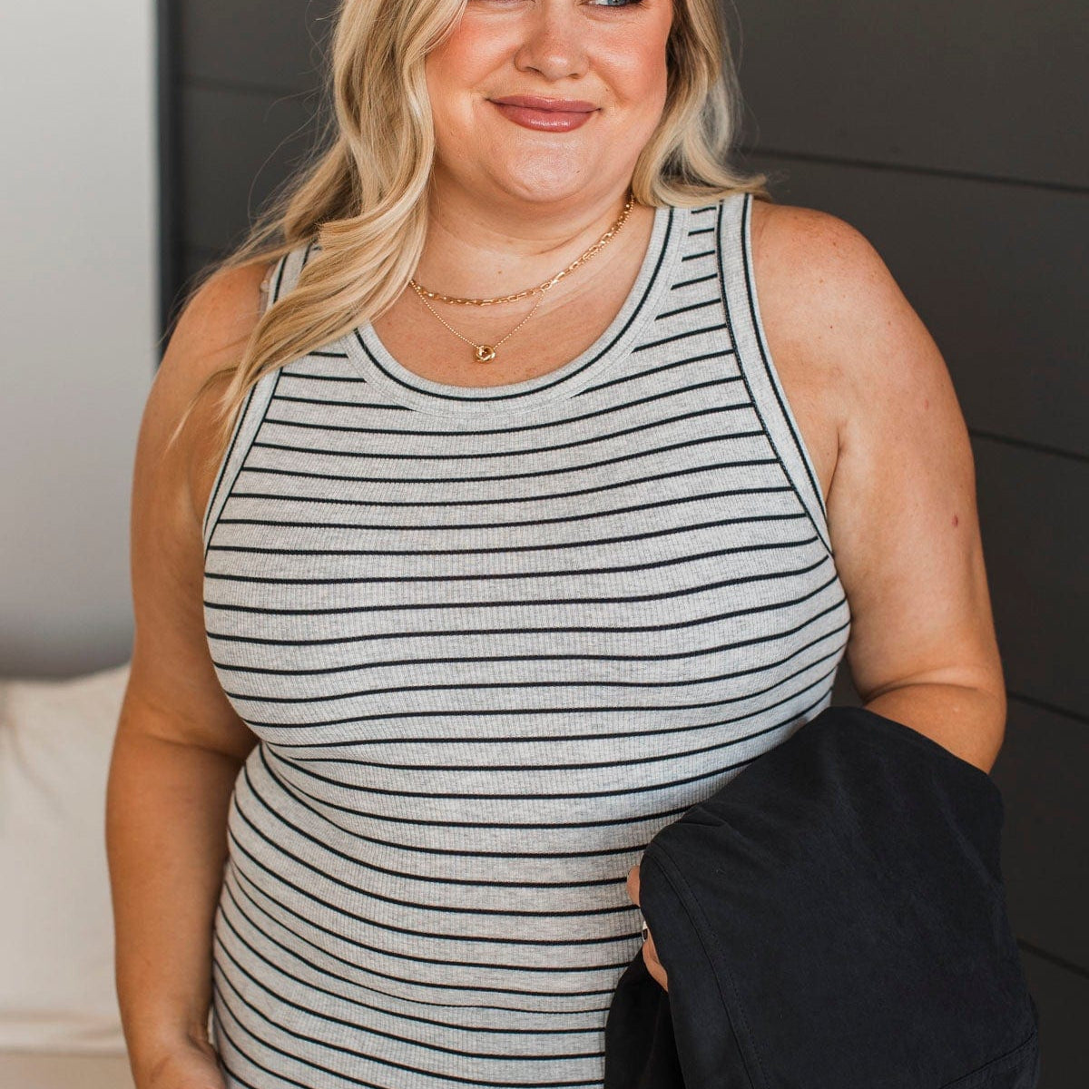Thread & Supply On The Road Tank Top- Heather Grey Stripe – The Pulse ...