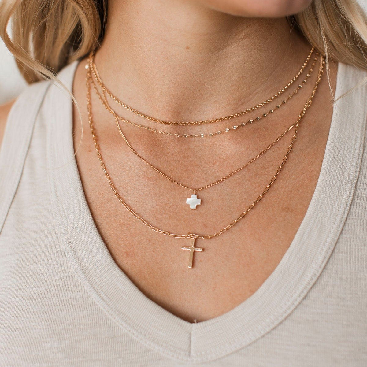 Closer To Grace Layered Necklace- Gold – The Pulse Boutique