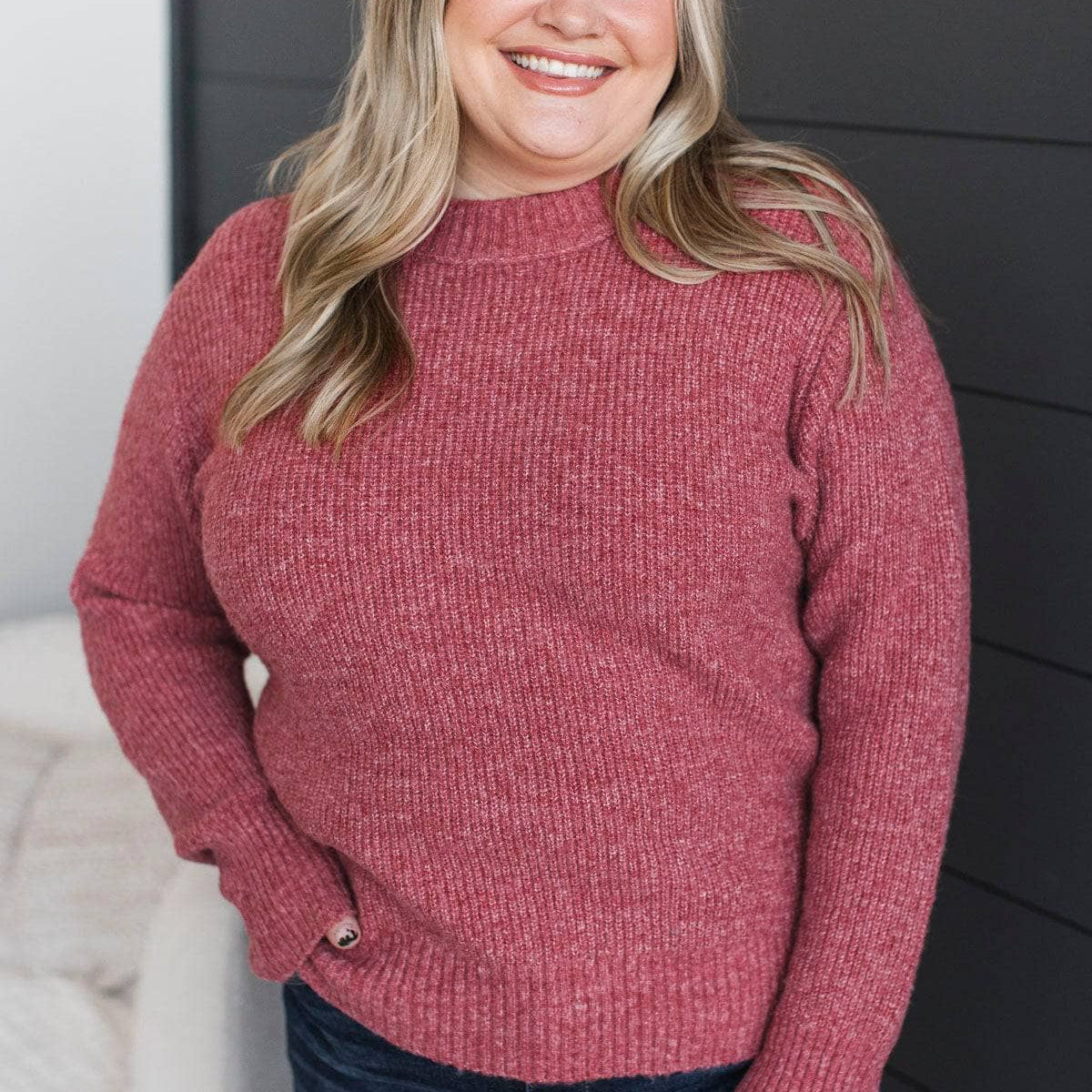Maybe You're Right Knit Sweater- Berry – The Pulse Boutique