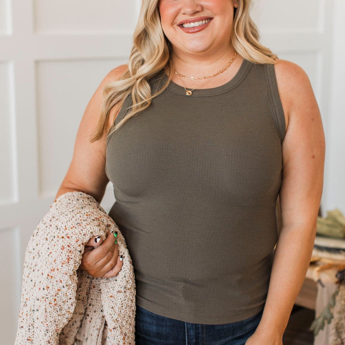 Thread & Supply On The Road Tank Top- Dark Olive – The Pulse Boutique
