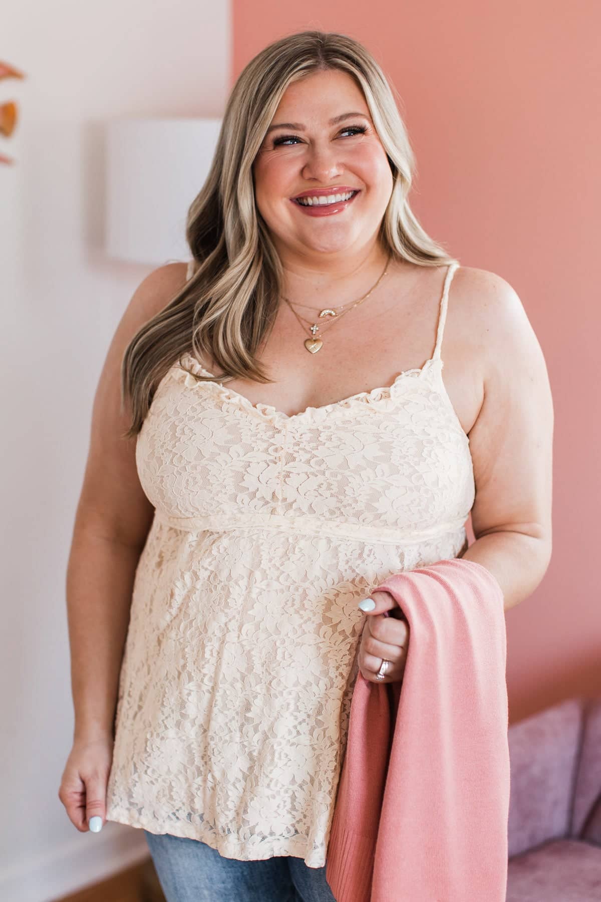 Love Deeply Floral Lace Babydoll Tank Top- Cream – The Pulse Boutique