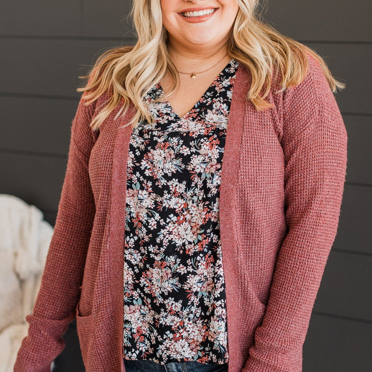 Believe In Dreams Knit Cardigan- Marsala – The Pulse Boutique