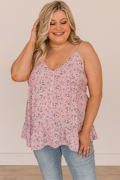 Easily Adored Floral Tank Top- Soft Pink – The Pulse Boutique