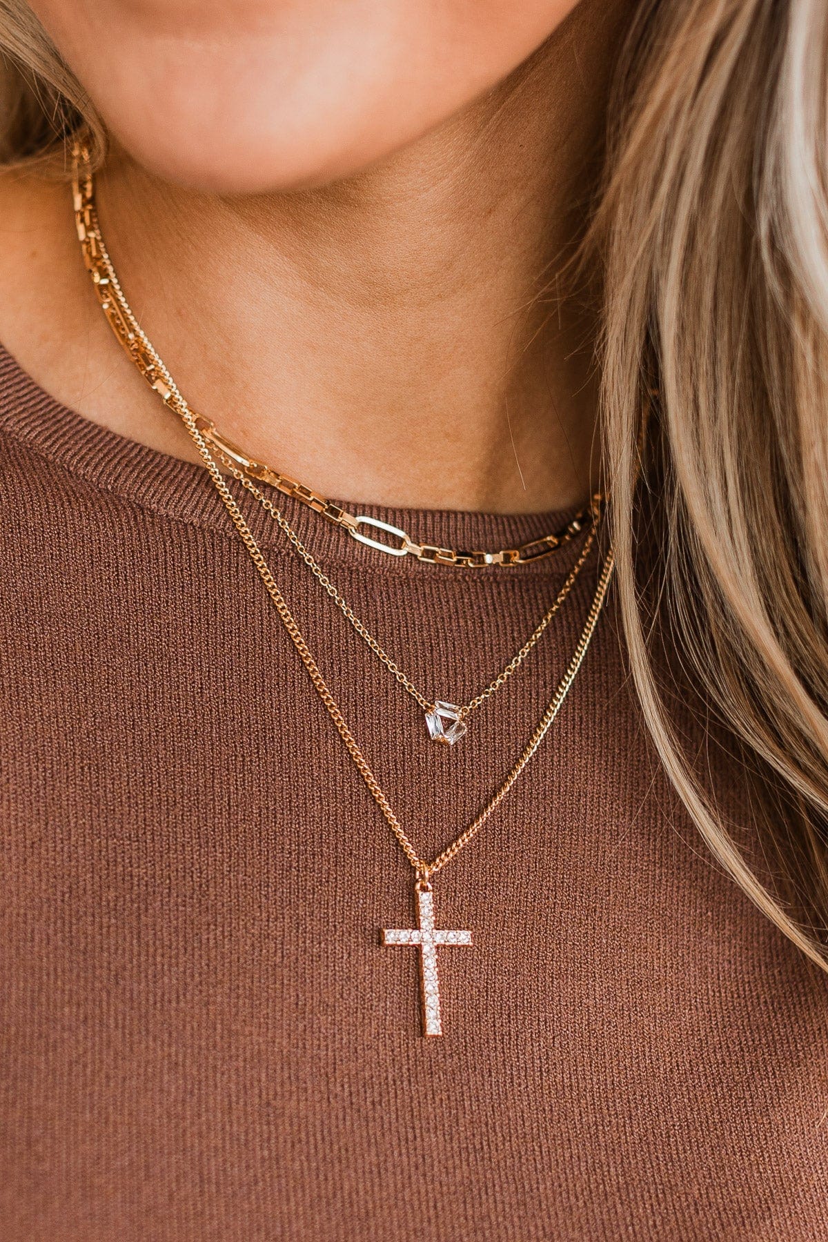 Forever Faithful 3-Piece Necklace Set- Gold – The Pulse Boutique