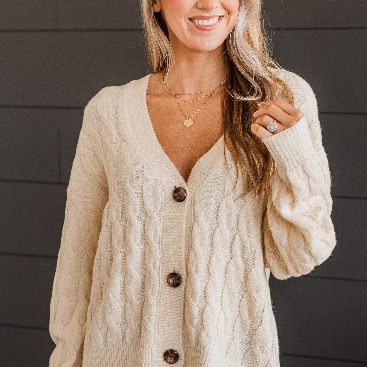 Beyond Cozy Knit Button Cardigan- Cream – The Pulse Boutique