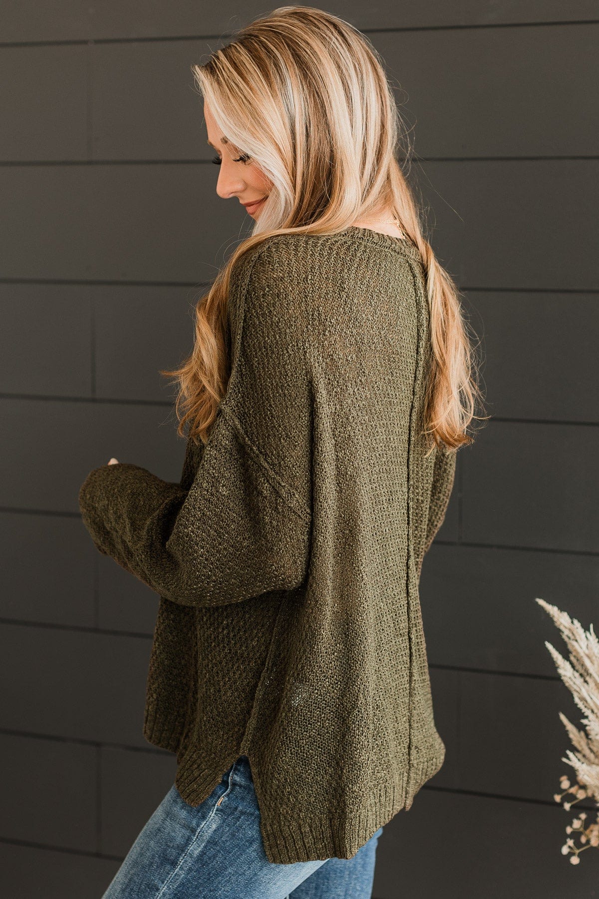 Rebellious Rose Knit Top- Olive – The Pulse Boutique