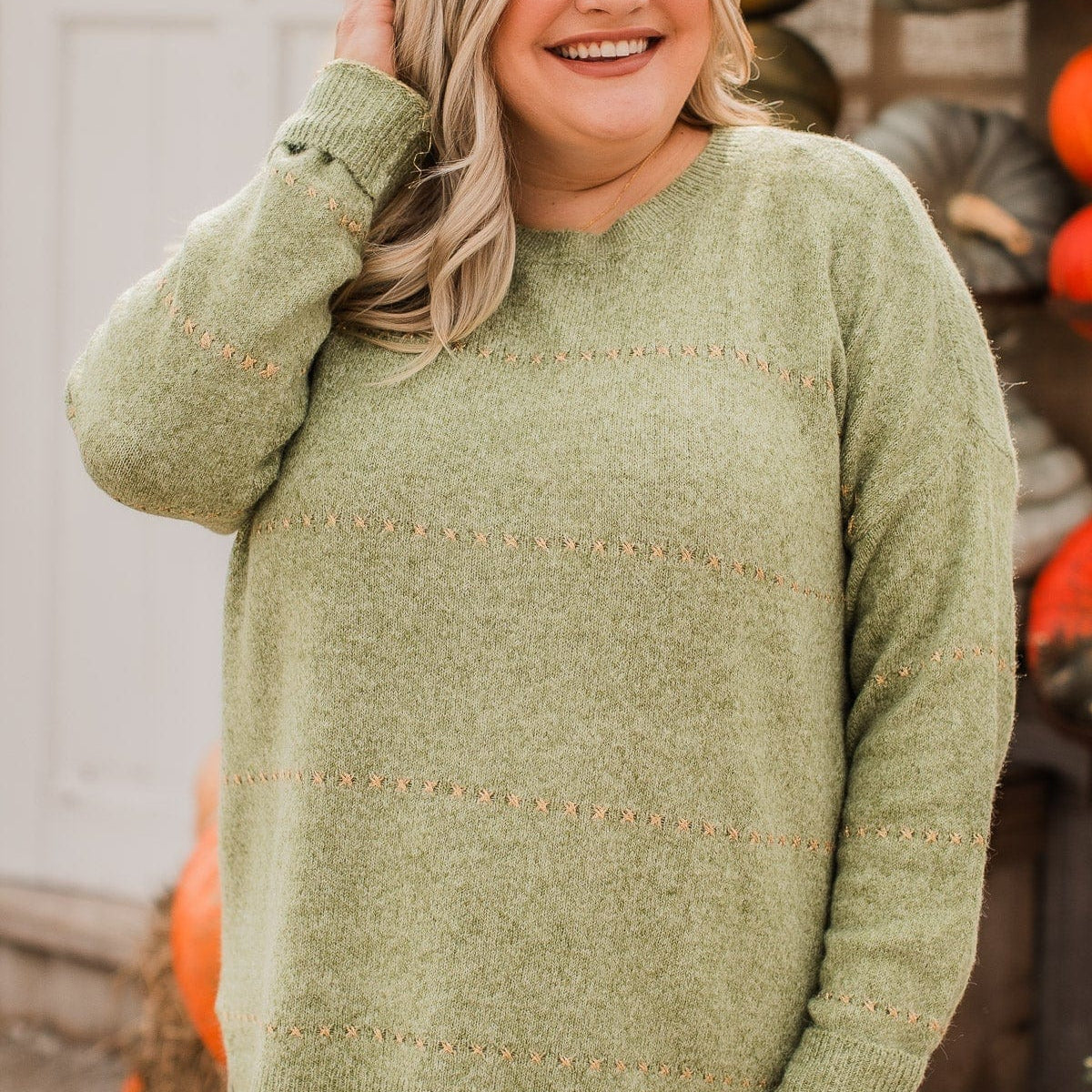 Watch Them Swoon Knit Sweater- Sage – The Pulse Boutique