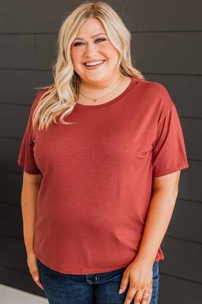 Tearing Down Boundaries Knit Top- Brick – The Pulse Boutique