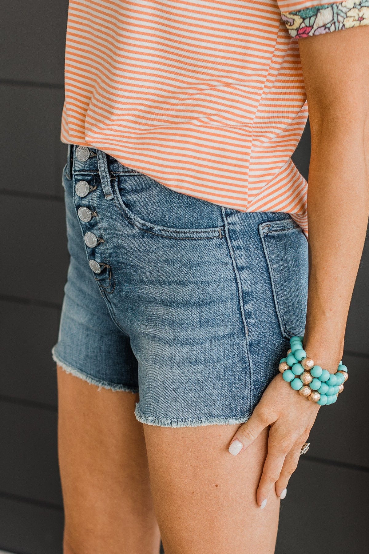 Vervet High-Rise Shorts- Paulina Wash – The Pulse Boutique