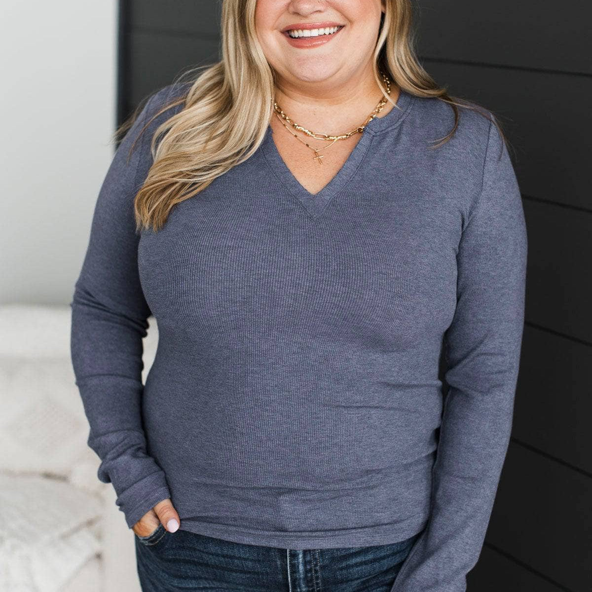 Casual Adventures Long Sleeve Top- Skipper Blue – The Pulse Boutique