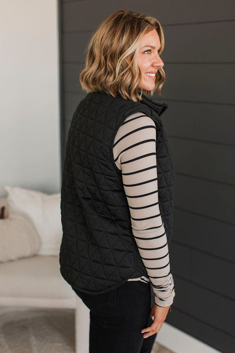 Beyond Comparison Puffer Vest- Black – The Pulse Boutique