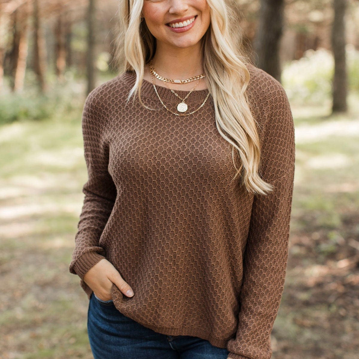 Keep It Colorful Knit Sweater- Brown – The Pulse Boutique