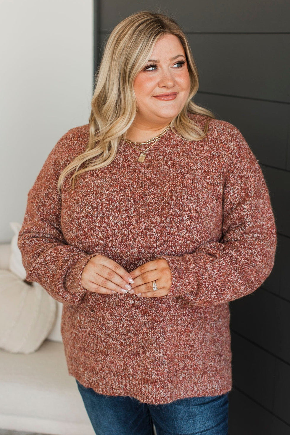 Still The One Knit Sweater- Dark Rust – The Pulse Boutique