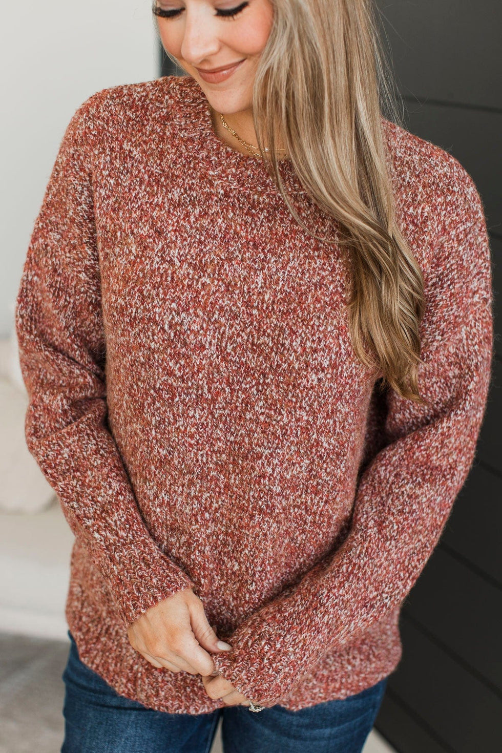 Still The One Knit Sweater- Dark Rust – The Pulse Boutique
