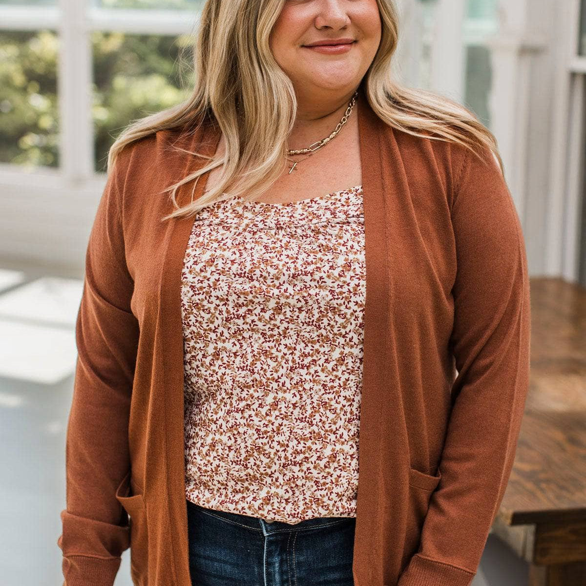 Effortlessly Composed Knit Cardigan- Copper – The Pulse Boutique