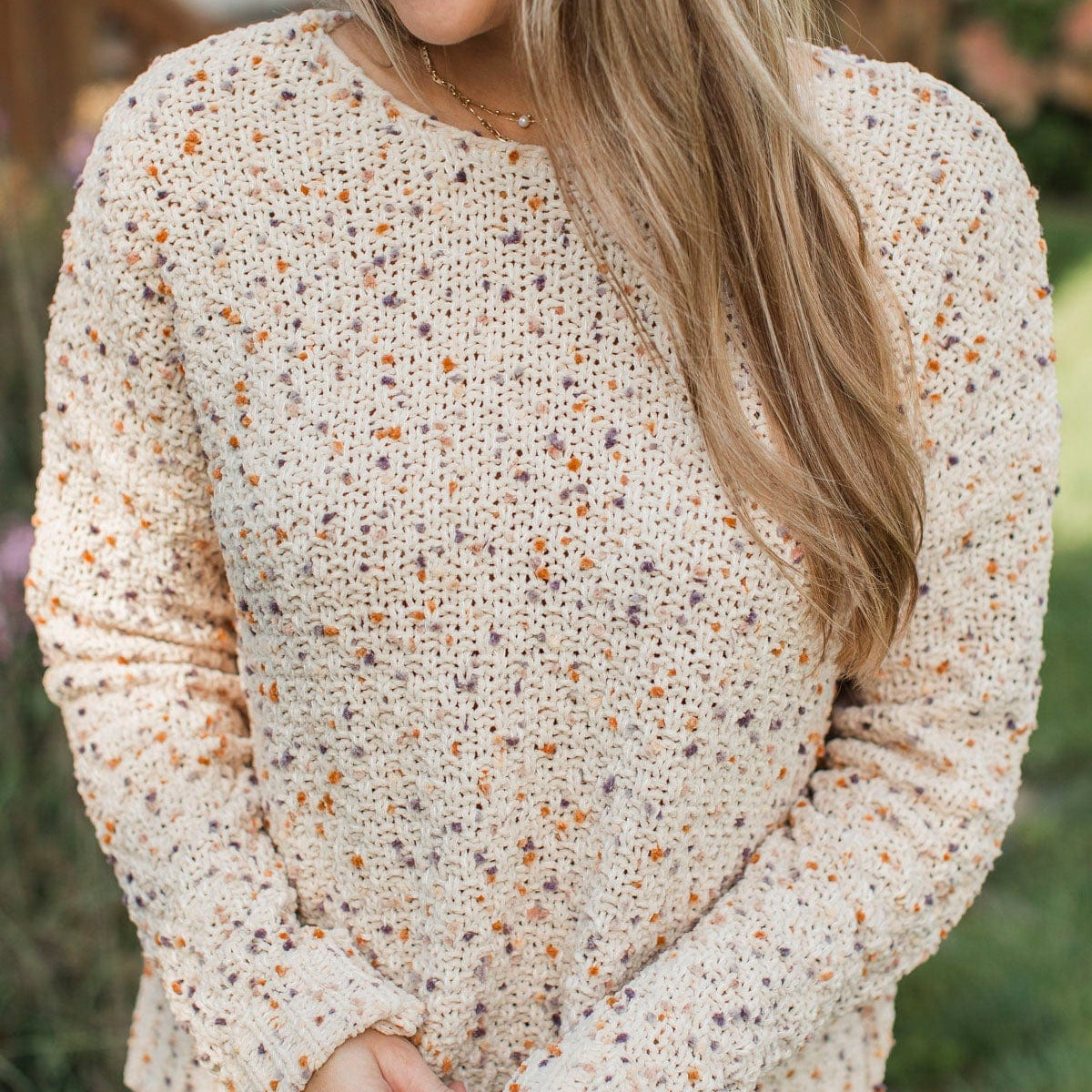 How Forever Feels Confetti Knit Sweater- Oatmeal – The Pulse Boutique