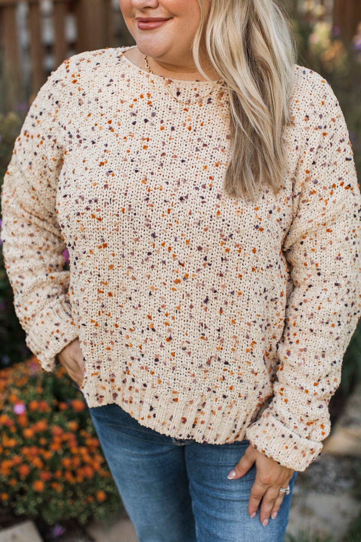 How Forever Feels Confetti Knit Sweater- Oatmeal – The Pulse Boutique