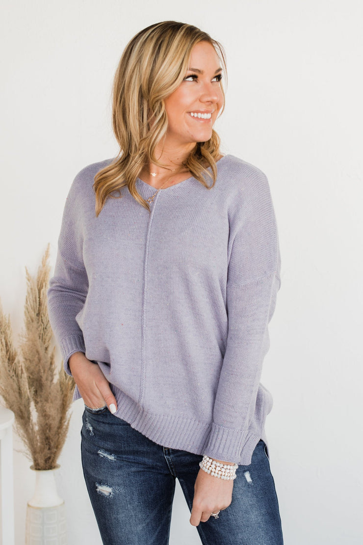 Sheer Delights Knit Sweater- Lavender – The Pulse Boutique