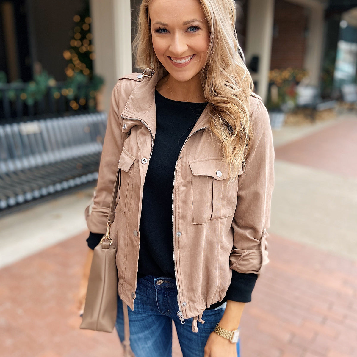Brisk Morning Lightweight Zip Up Jacket- Mocha – The Pulse Boutique