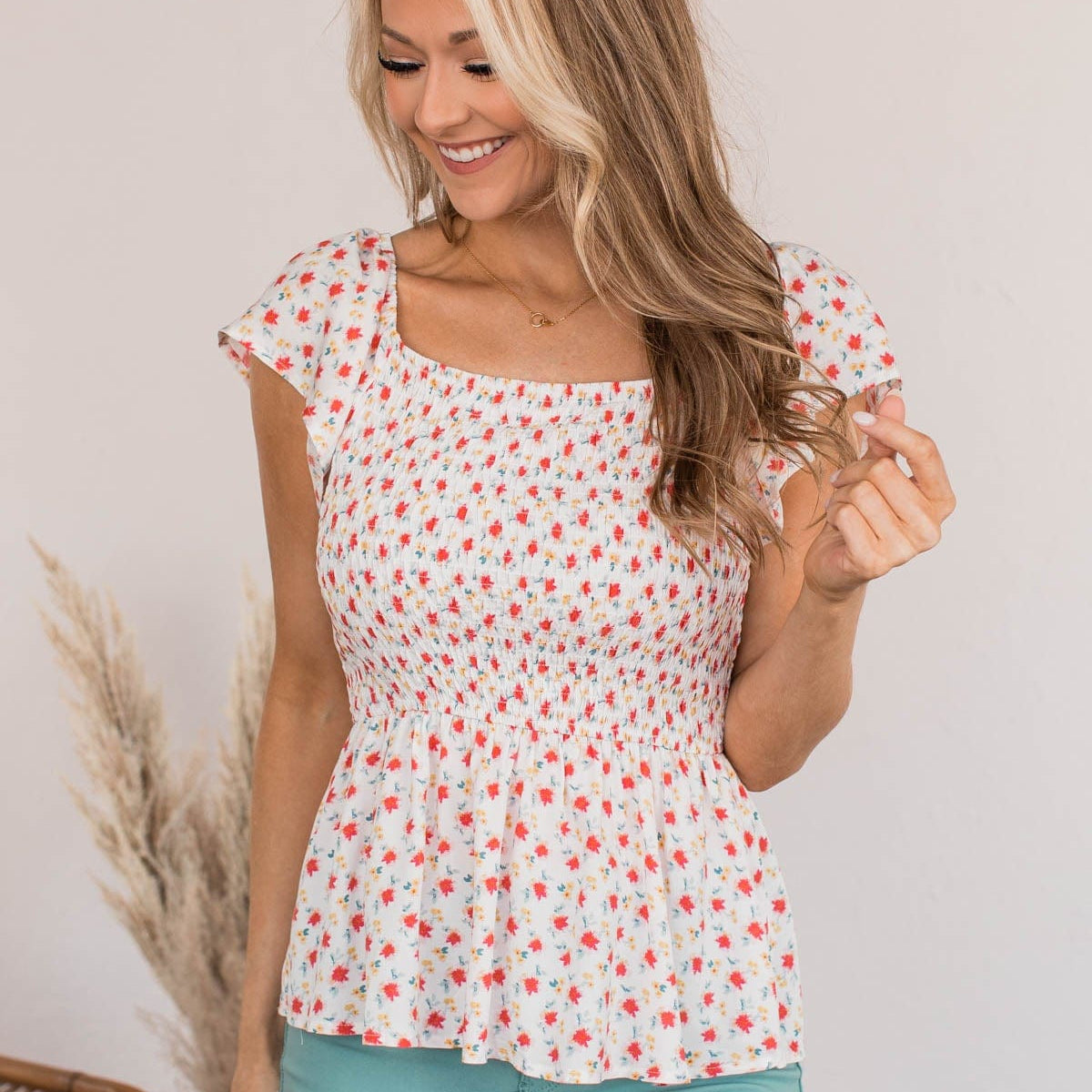 Dearest Rose Off-The-Shoulder Blouse- Ivory – The Pulse Boutique