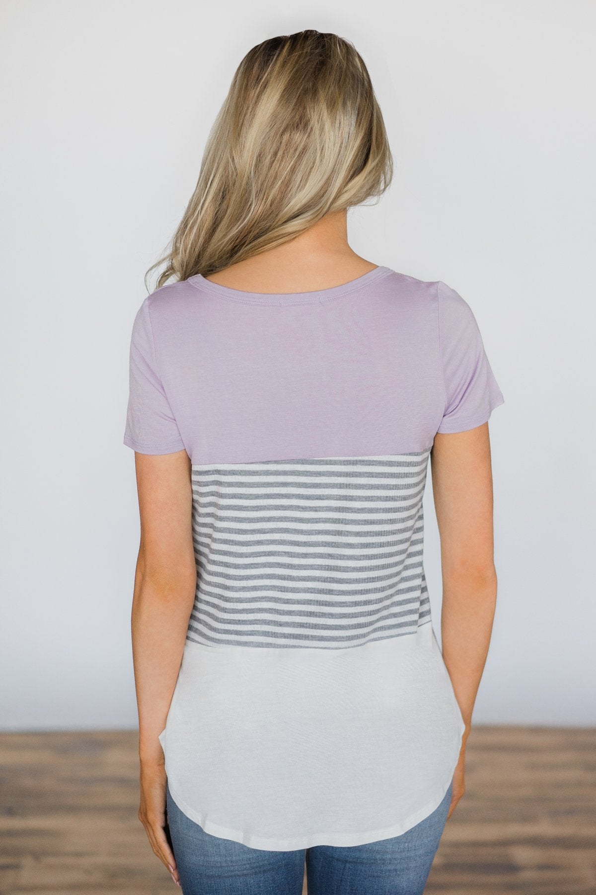 Timeless Beauty Colorblock Top- Lavender – The Pulse Boutique
