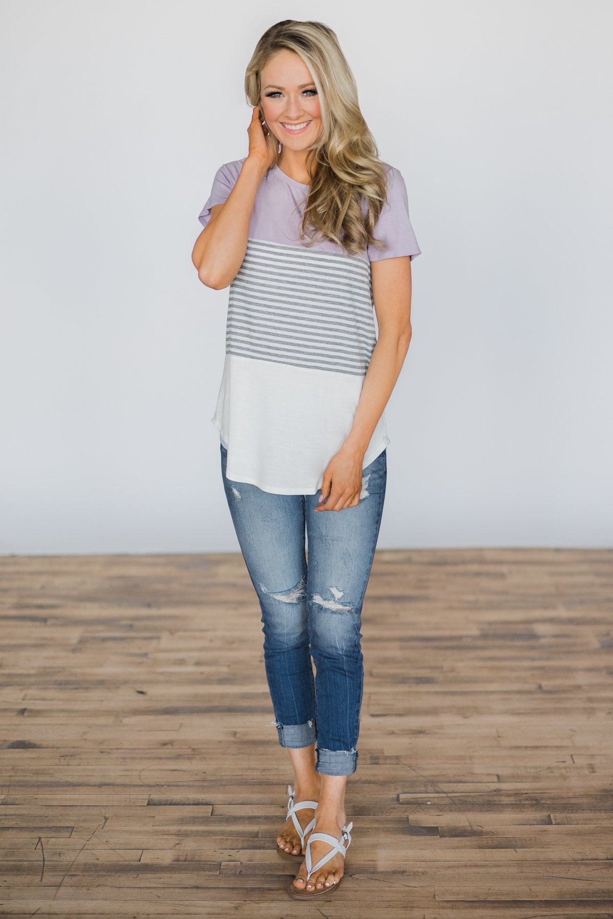 Timeless Beauty Colorblock Top- Lavender – The Pulse Boutique