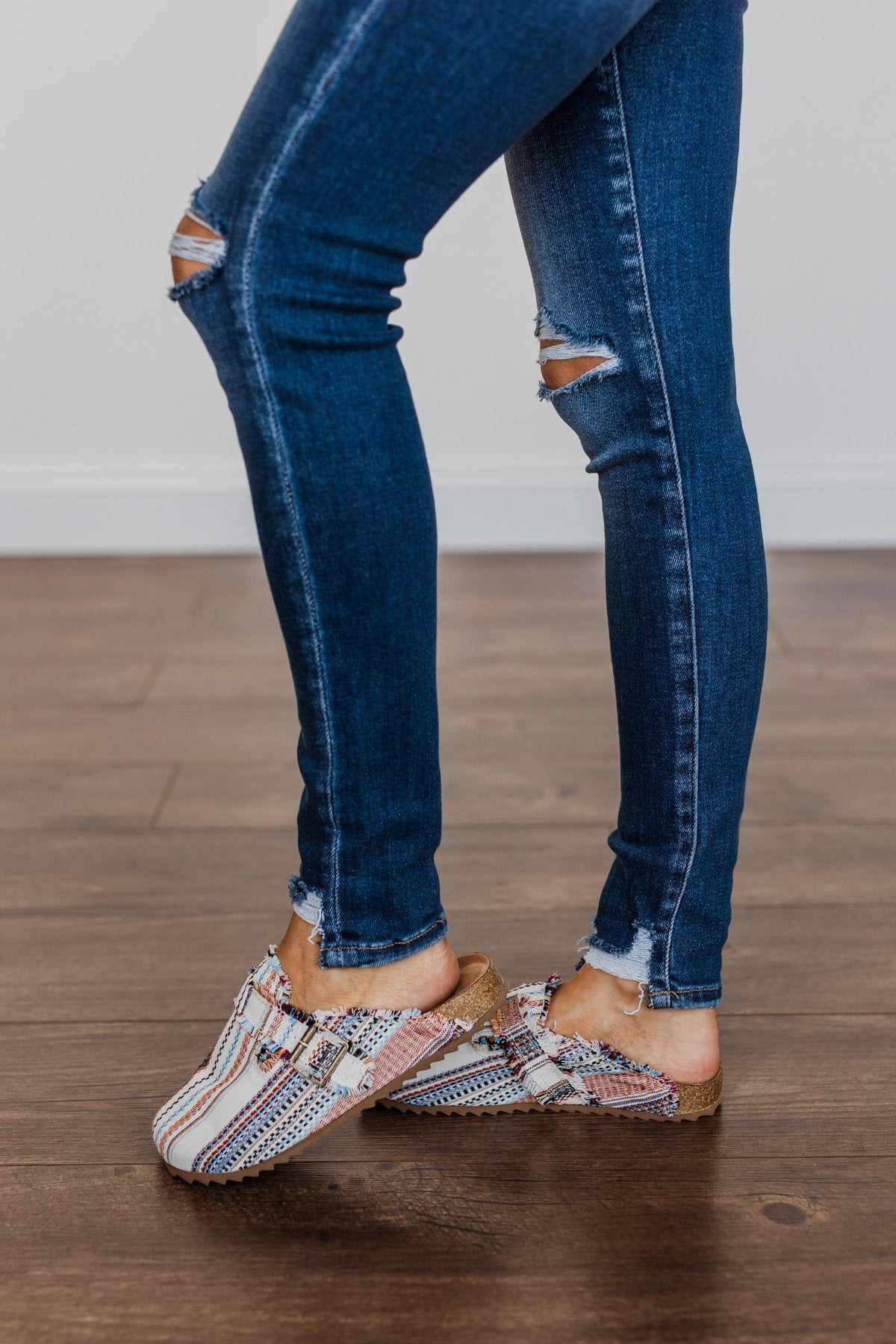 Very G Picnic Slides- Cream Multi – The Pulse Boutique